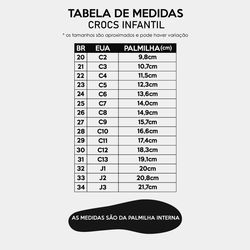 Tabela De Medidas Crocs Ubicaciondepersonas cdmx gob mx